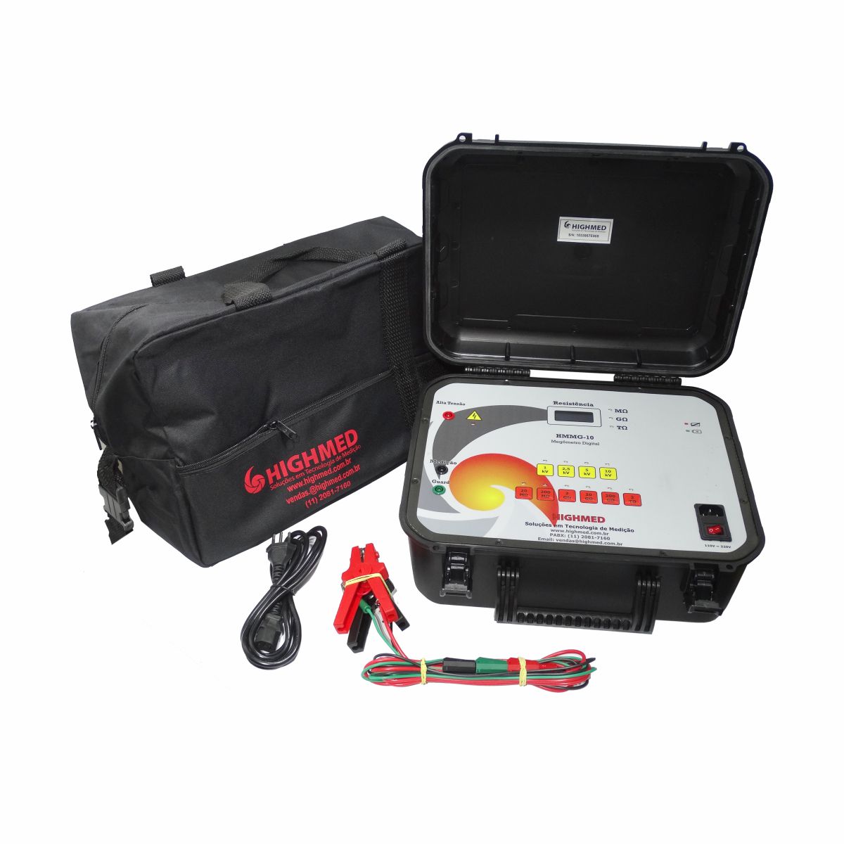 MEGÔHMETRO DIGITAL DE 10KV - HMMG-10 - Highmed 15 anos transformando o ...