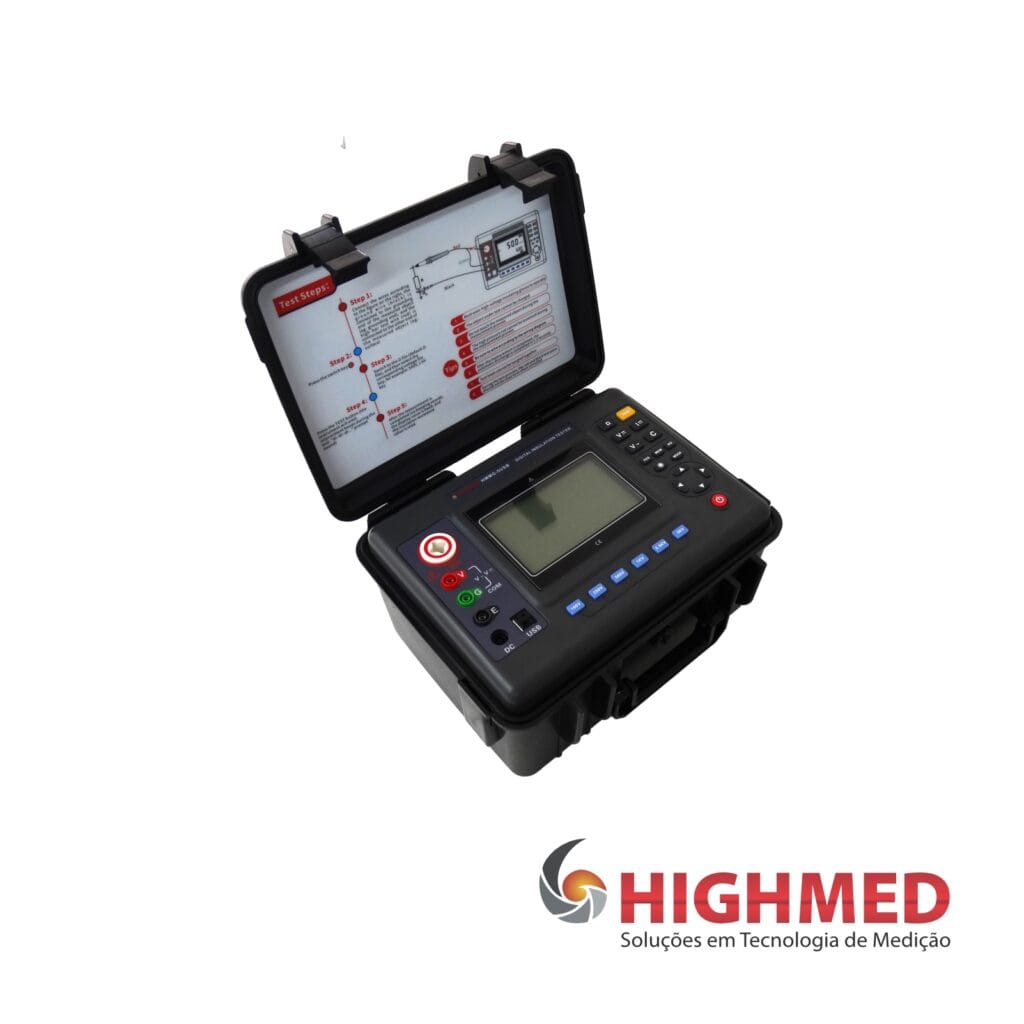 MEGÔHMETRO DIGITAL DE 5KV COM LOGGER – HMMG-5USB - Highmed 15 anos ...