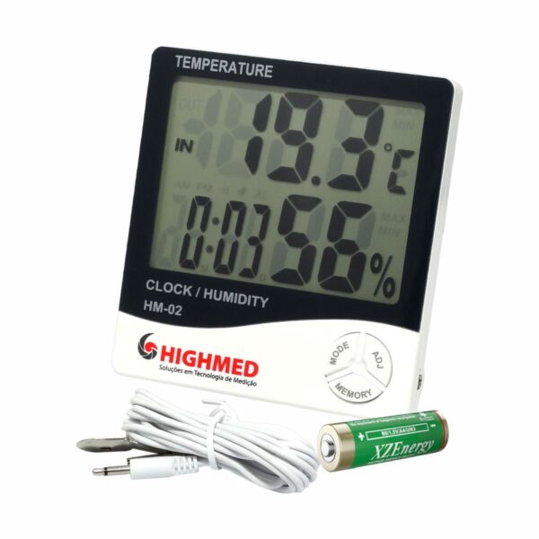 TERMOHIGRÔMETRO DIGITAL DE PAREDE E MESA COM SENSOR EXTERNO – HM-02 ...